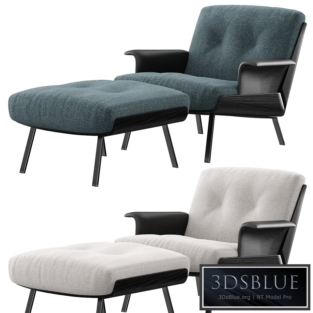 Minotti Daiki fabric armchair