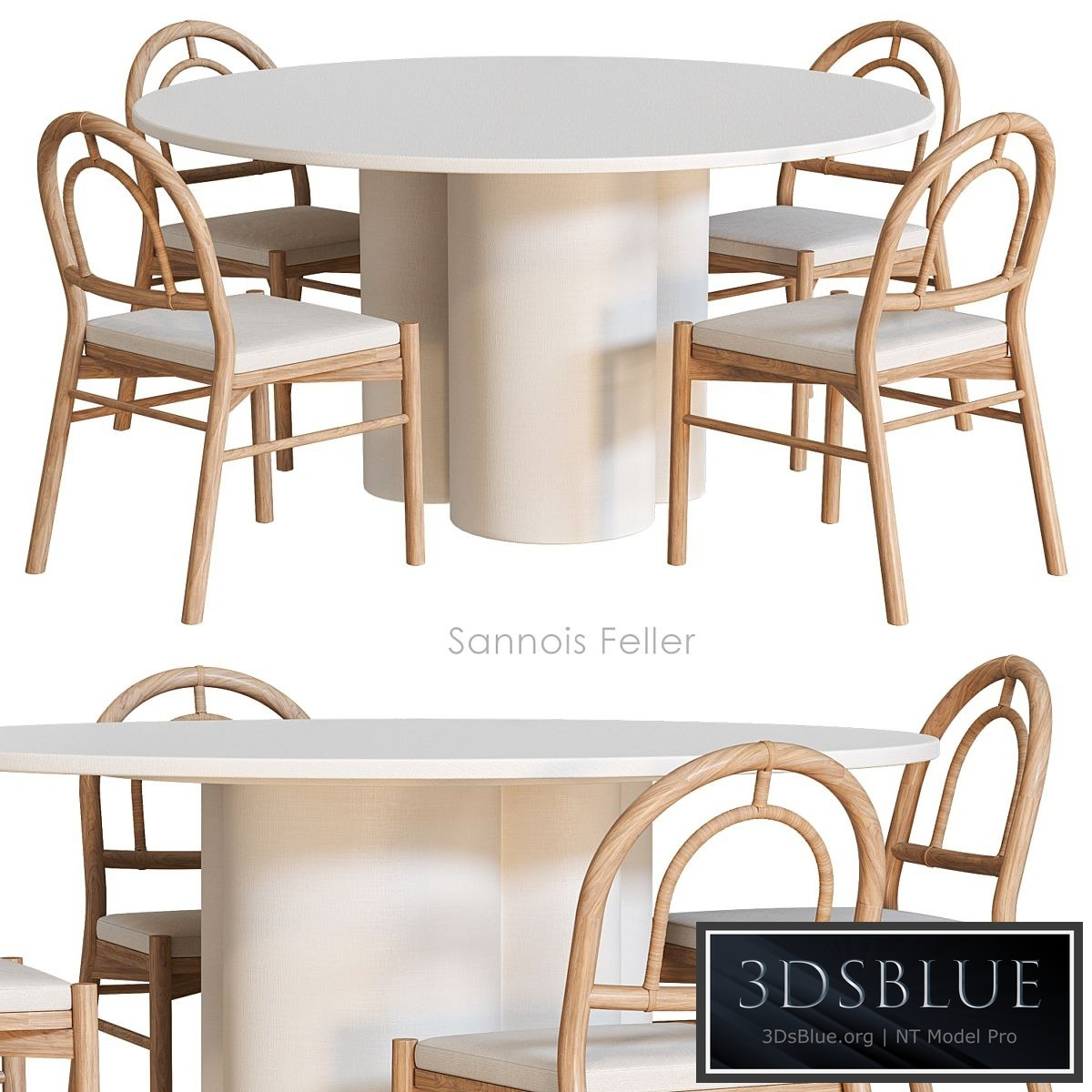 Sannois Feller Dining table and chairs