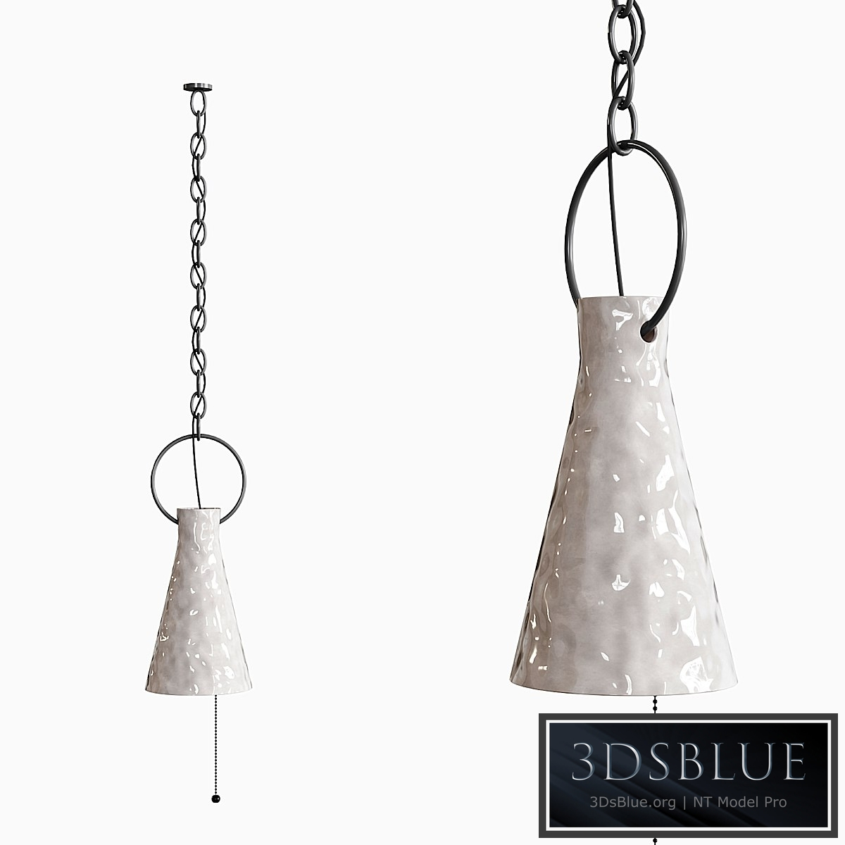 Ceramic Funnel Pendant Light