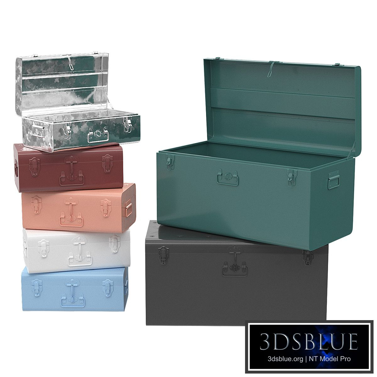 Set of metal chests, Denise