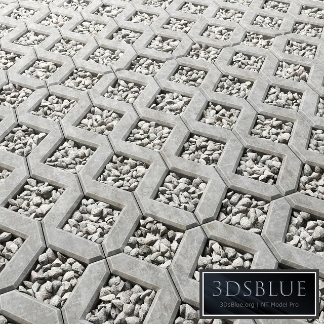 Square gravel stone