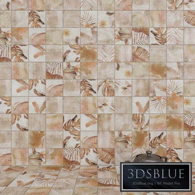 ZYX by Colorker AMAZONIA TROPIC COTTO tile set