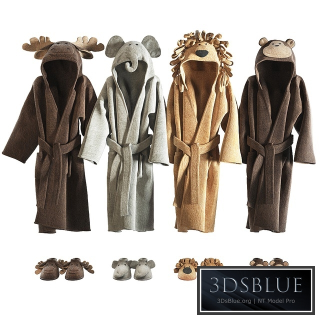 RH Baby bathrobe Animal set 002