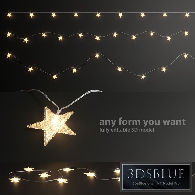 Editable garland lights set 6