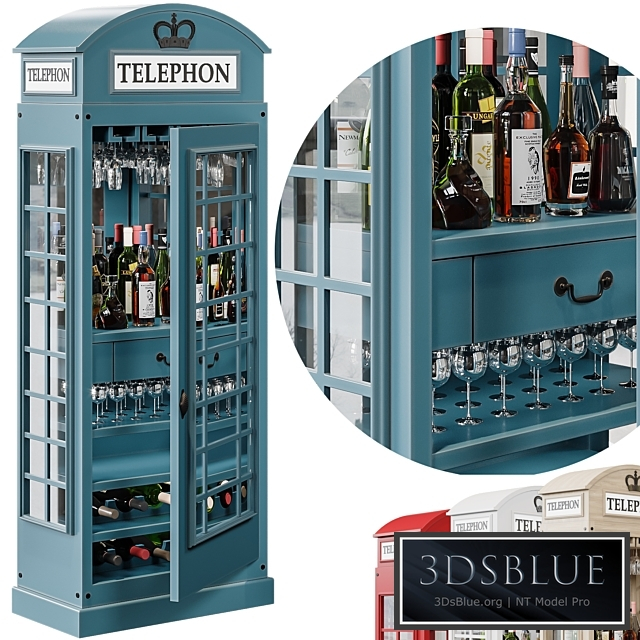 Telephone Box Drinks Cabinet
