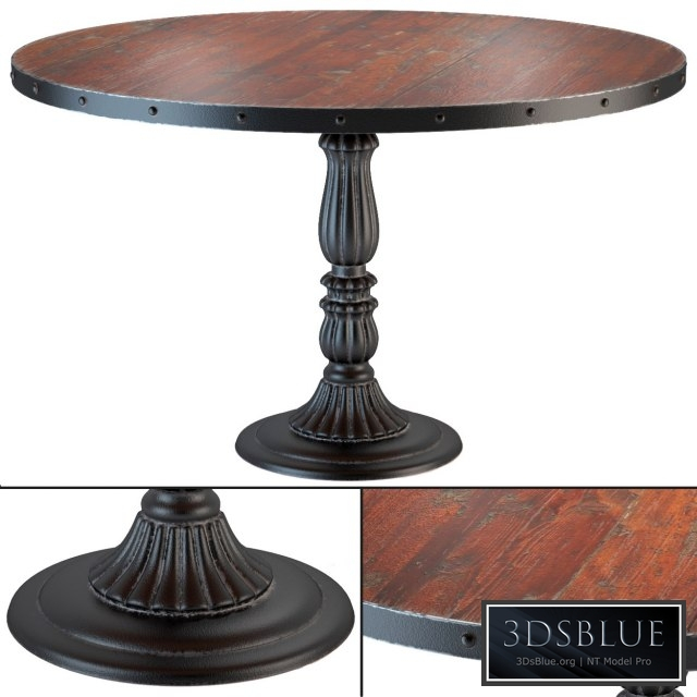 French Soda Fountain old wood dining table