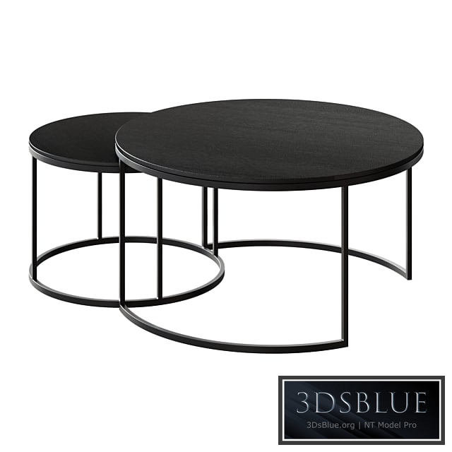 Coffee table Duke Round Metal Nesting Coffee Tables coffee table