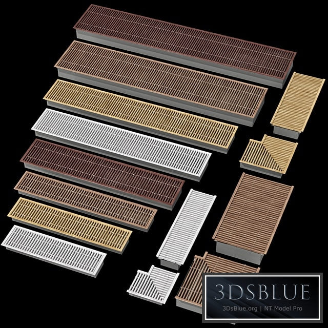 Underfloor recessed convector heating radiator