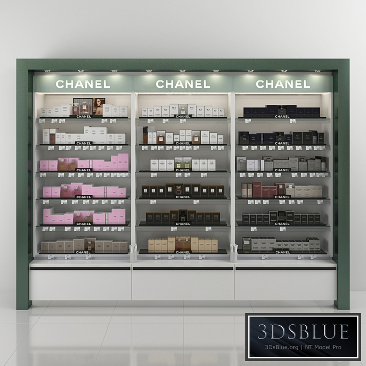 Trade rack with perfume Chanel