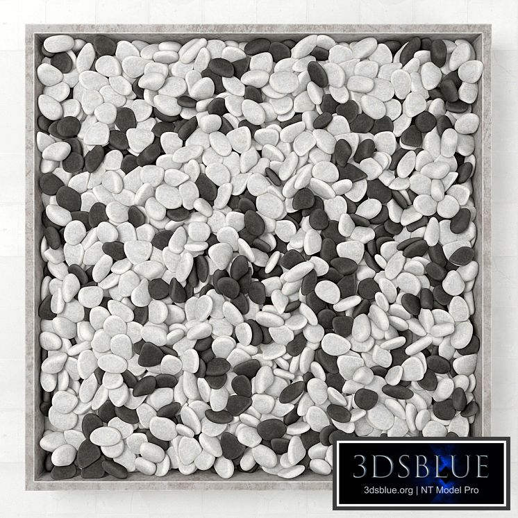 Large form with pebbles / Big form pebble