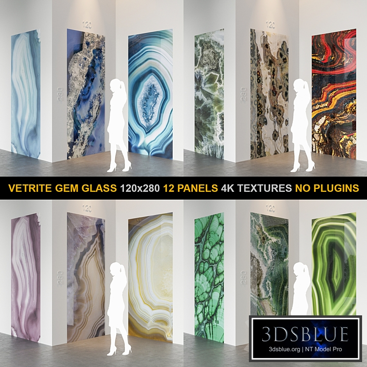 SICIS VETRITE GEM GLASS - 12 PANELS
