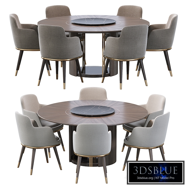 Sendai Round Dining Table and Misool Dining Chair