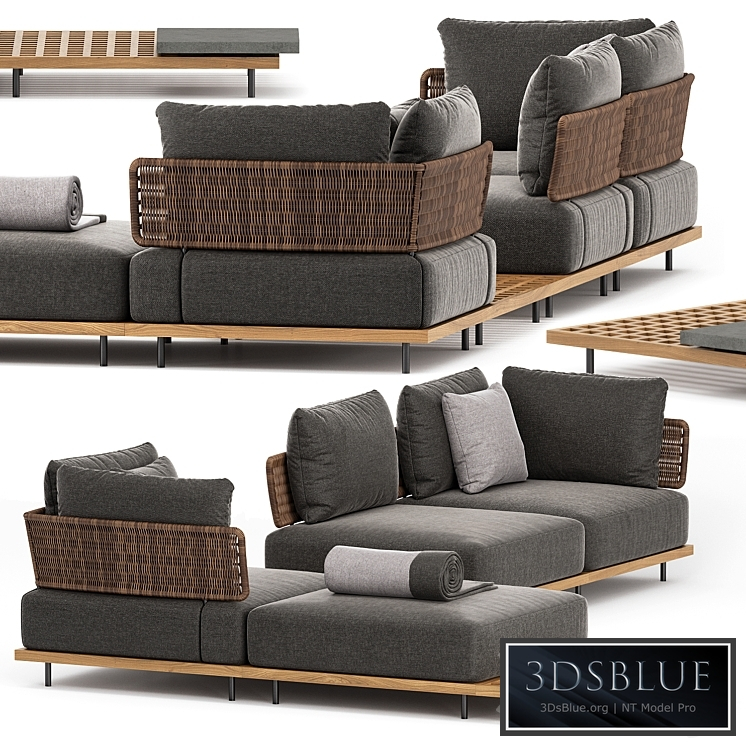 QUADRADO OUTDOOR SOFA SET2 by Minotti