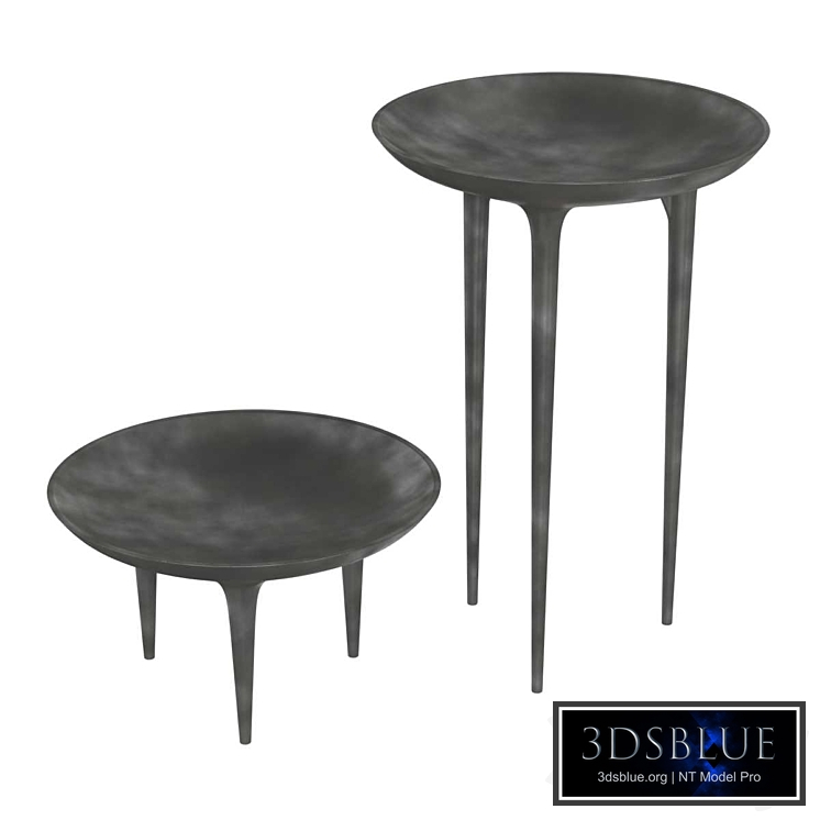 Rick Owens French Cast Bronze Tall and low Brazier Side Table Nitrate ...