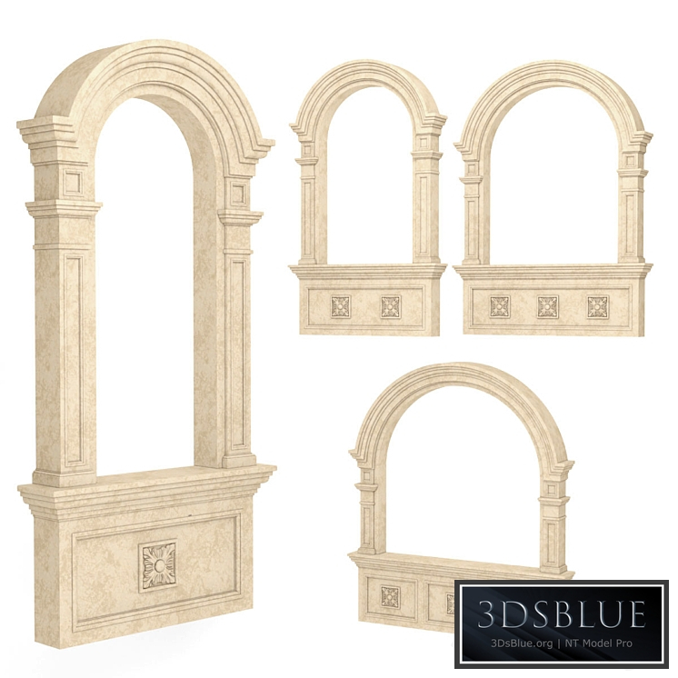 Classic arched window frames, 4 sizes