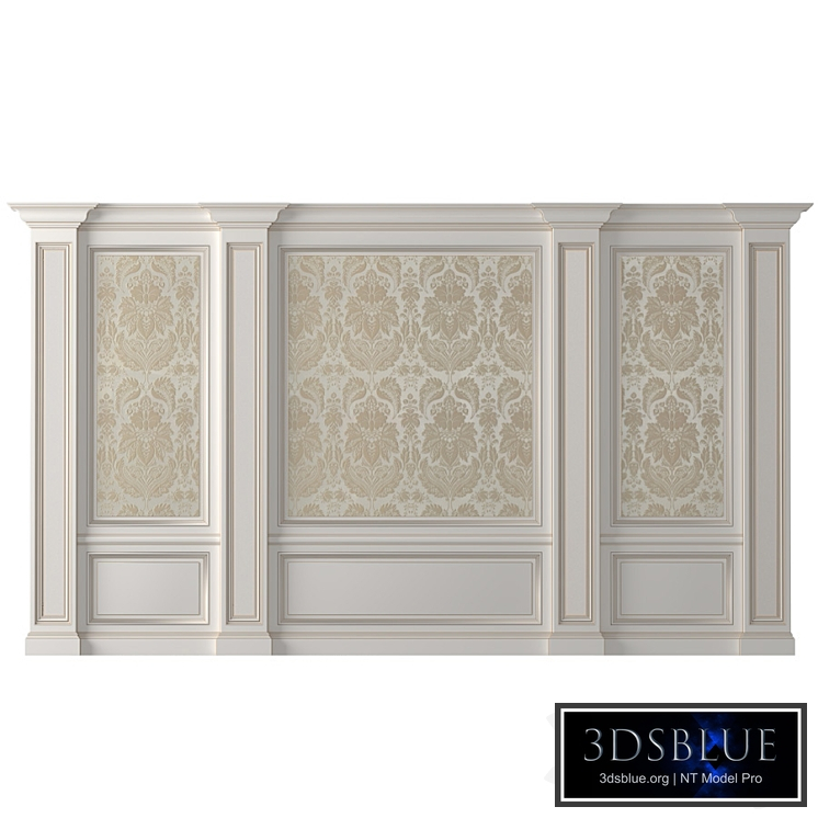 Wall paneling classic wallpaper