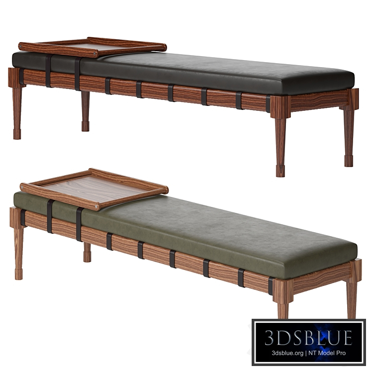 Jasper Bench and Ottoman bedside couch