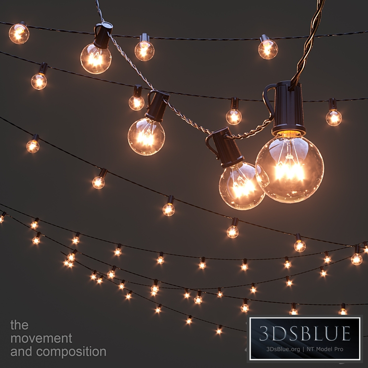 Editable garland retro