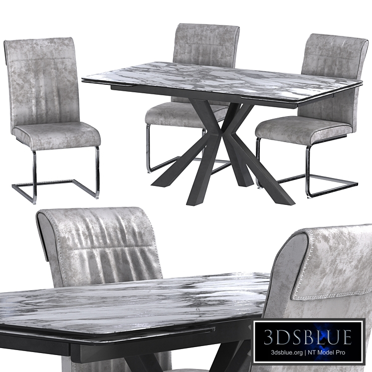 Dining set AERO Sparta 160 Duo + B133 Snow