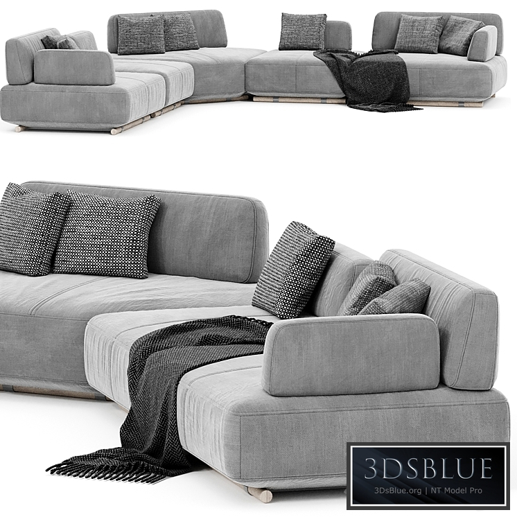 Natuzzi Italia Cava Sectional upholstered sofa