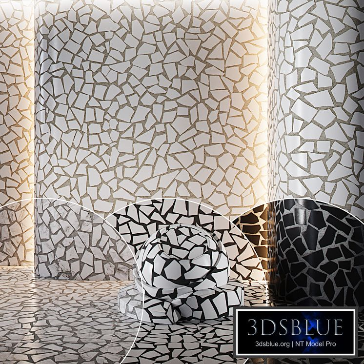 Chipped tiles | Broken tiles | seamless material