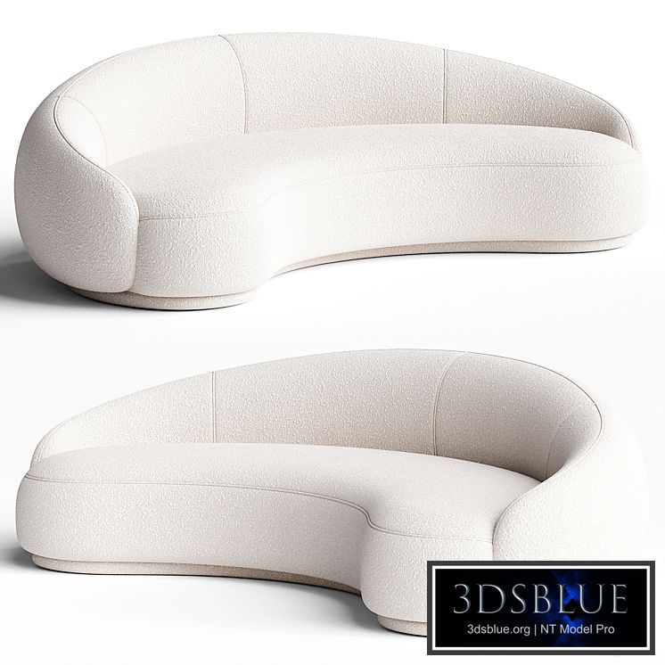 Boucle Curved Sofa