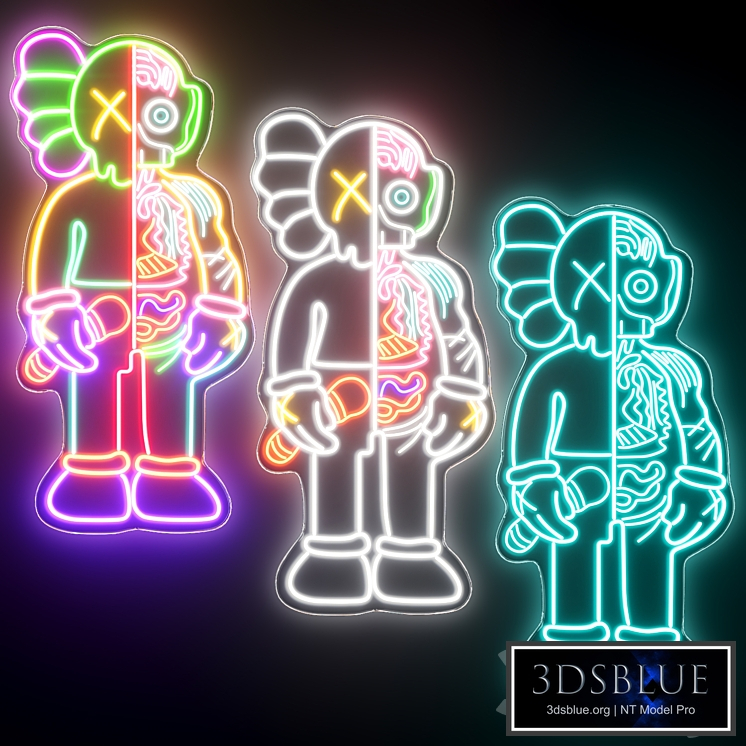 KAWS Neon Sign