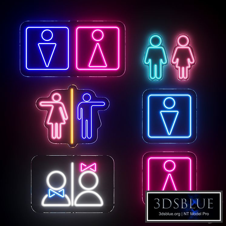 restroom | toilet | WC Neon Signs