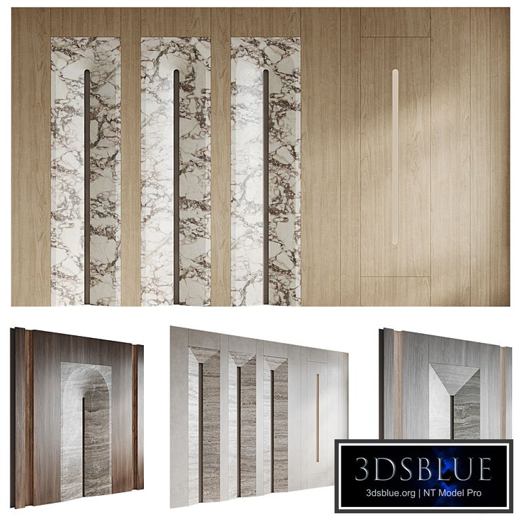 Set of Cone wall panels