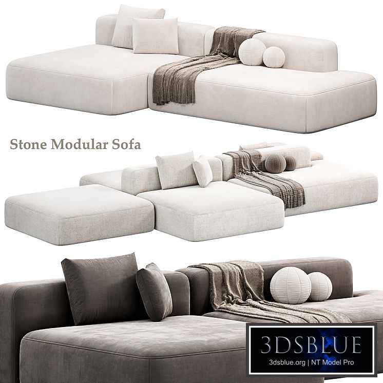 Stone Modular Sofa by Tamamm