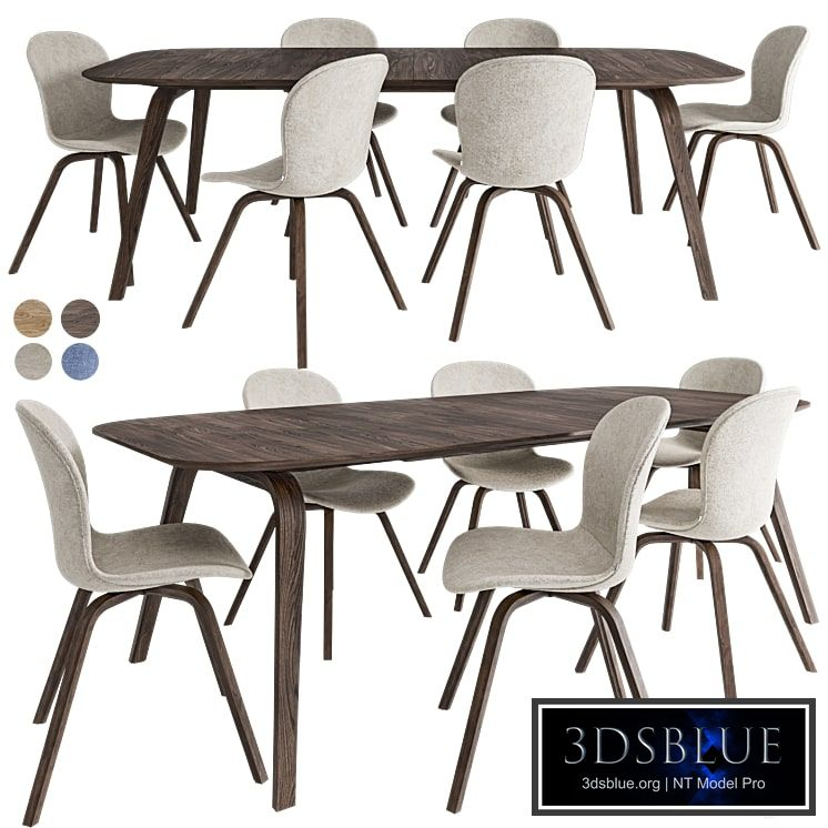 Hauge dining table and chair