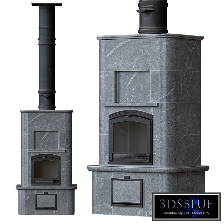 Stone fireplace stove