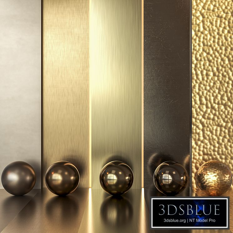 5 in 1 4k Brass Metal Pack Textures & Materials - Seamless - Vol 1