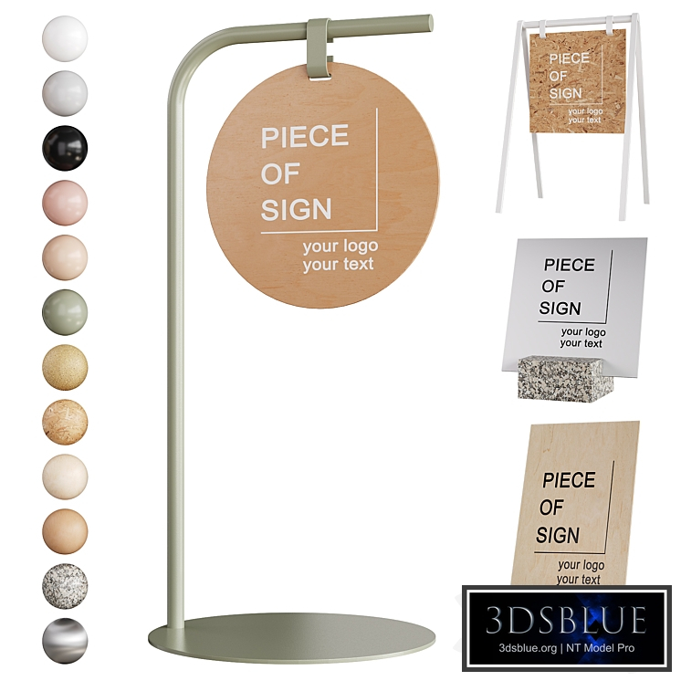 Stand signs PIECE OF SIGN