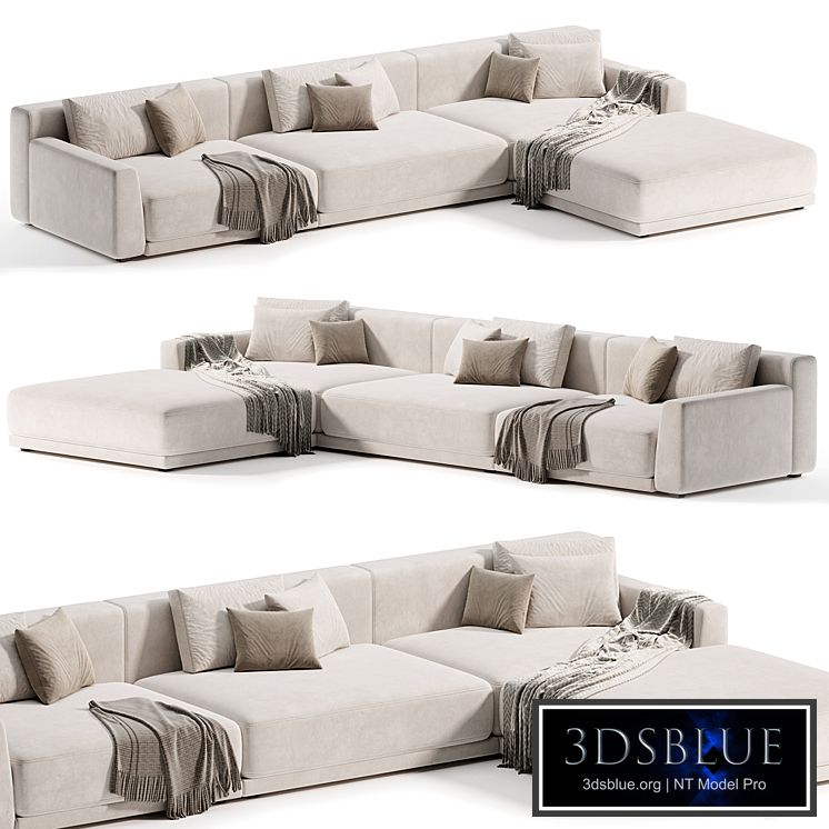 Poliform Paris Seoul With Ottoman Sofa by Poliform