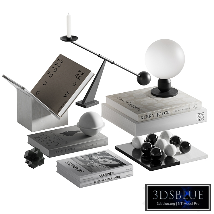Decorative set with Atom Table Lamp