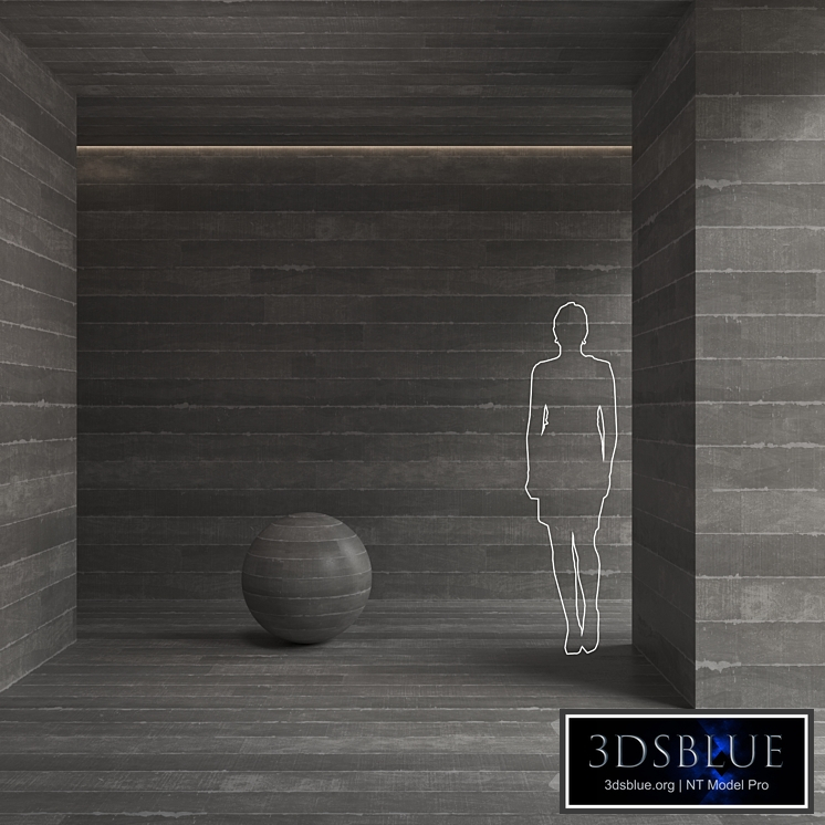 Concrete wall made from wood formwork