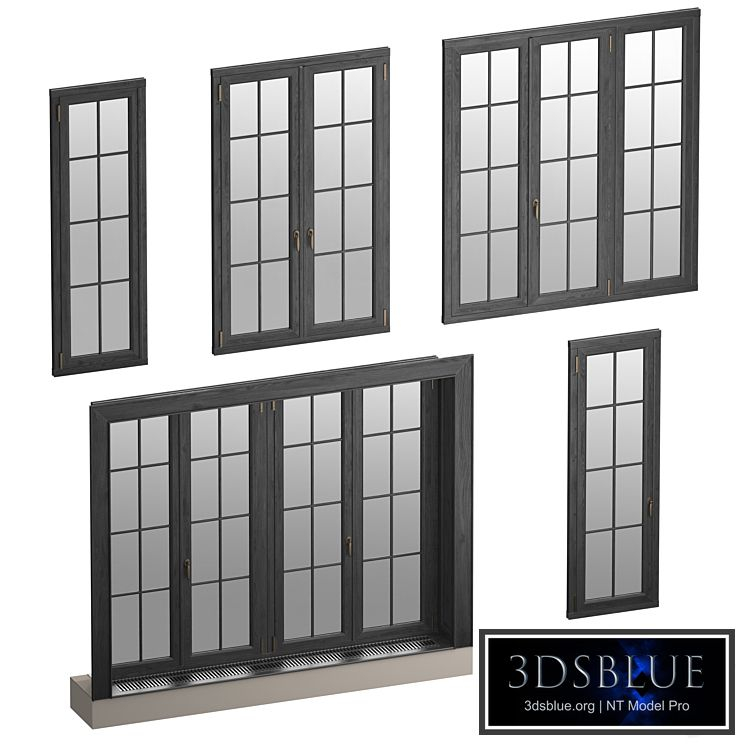 Collection of classic windows. 5 models