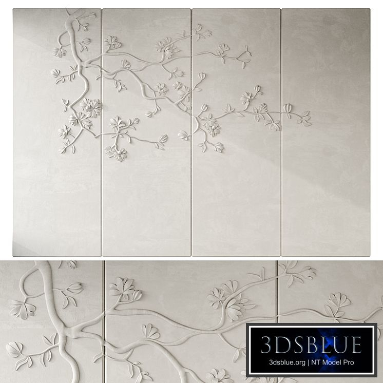 Japandi Floral Wall Panels