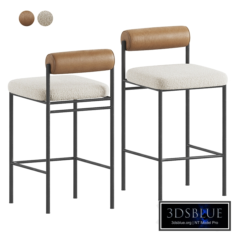 Half bar stool Balla dark gray