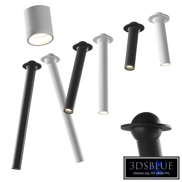 Rotating ceiling spotlights