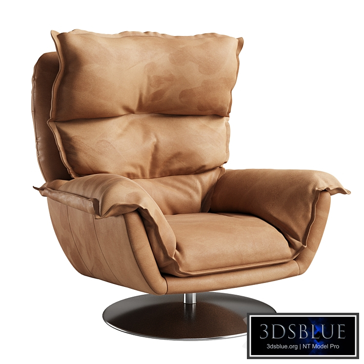 Dunn Leather Swivel Arm Chair