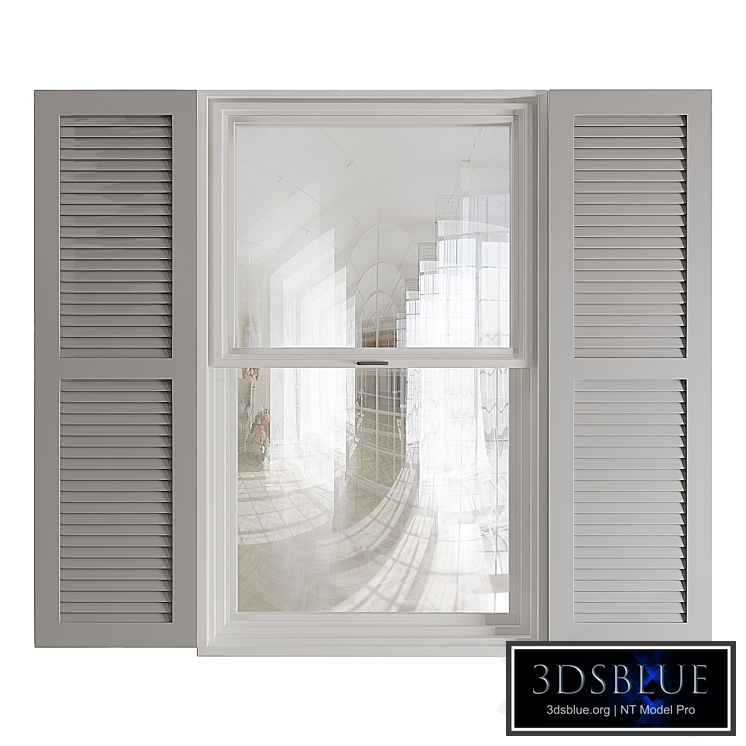 True Fit PVC Two Equal Louver Shutters