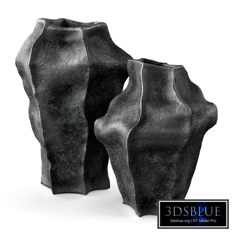 Rough ceramic vases