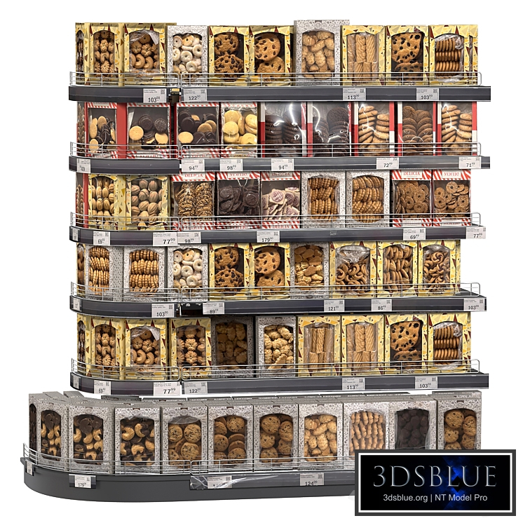 Display case with cookies