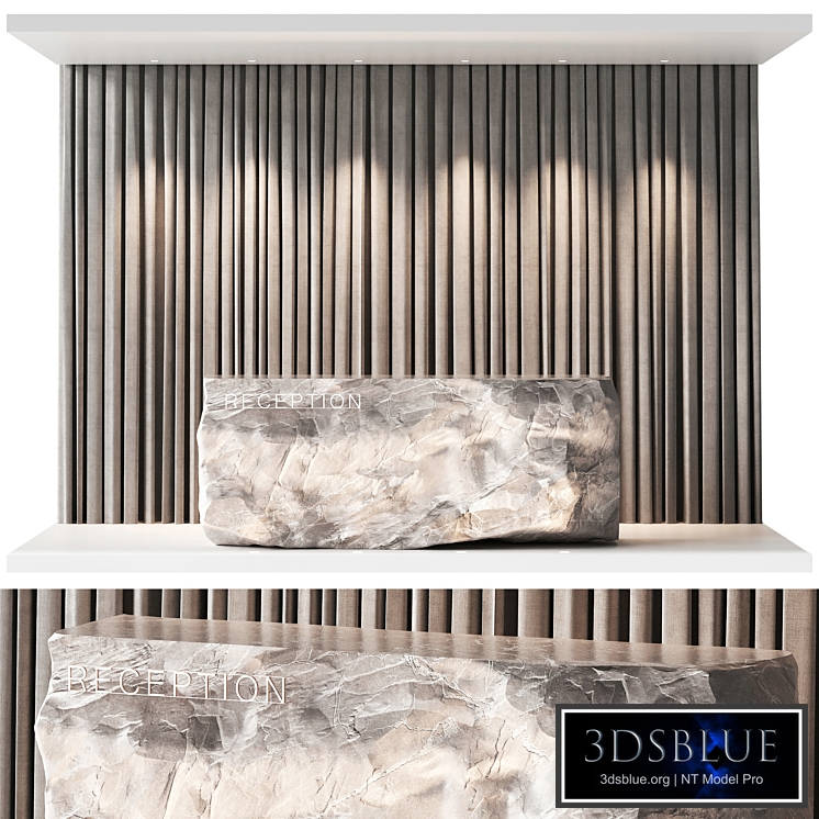 Reception desk natural rock 6