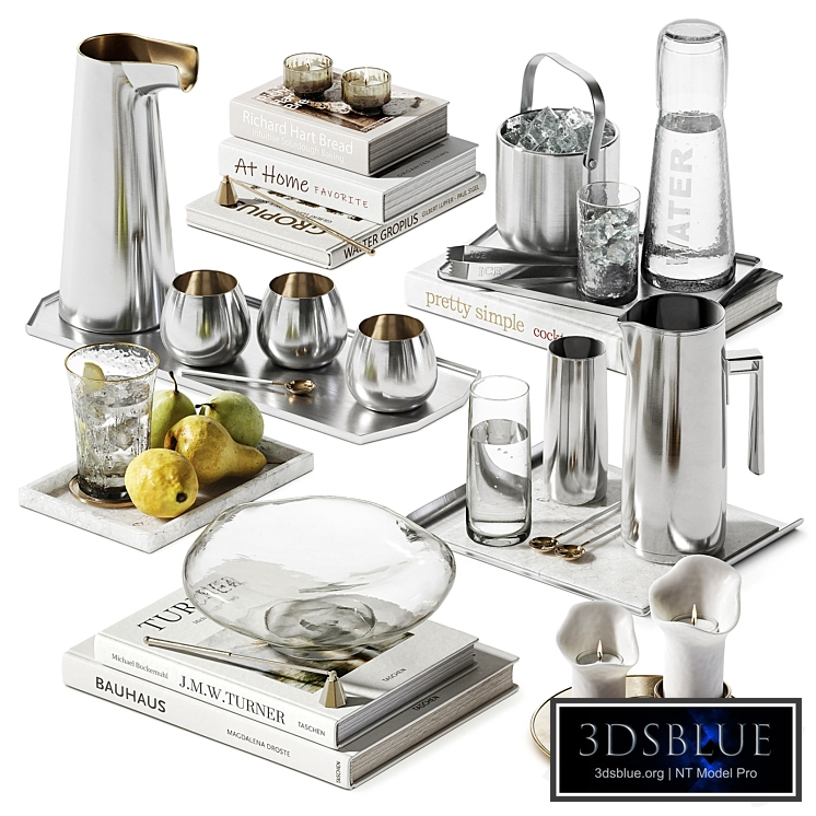 Decor set water, books, decanter stv008