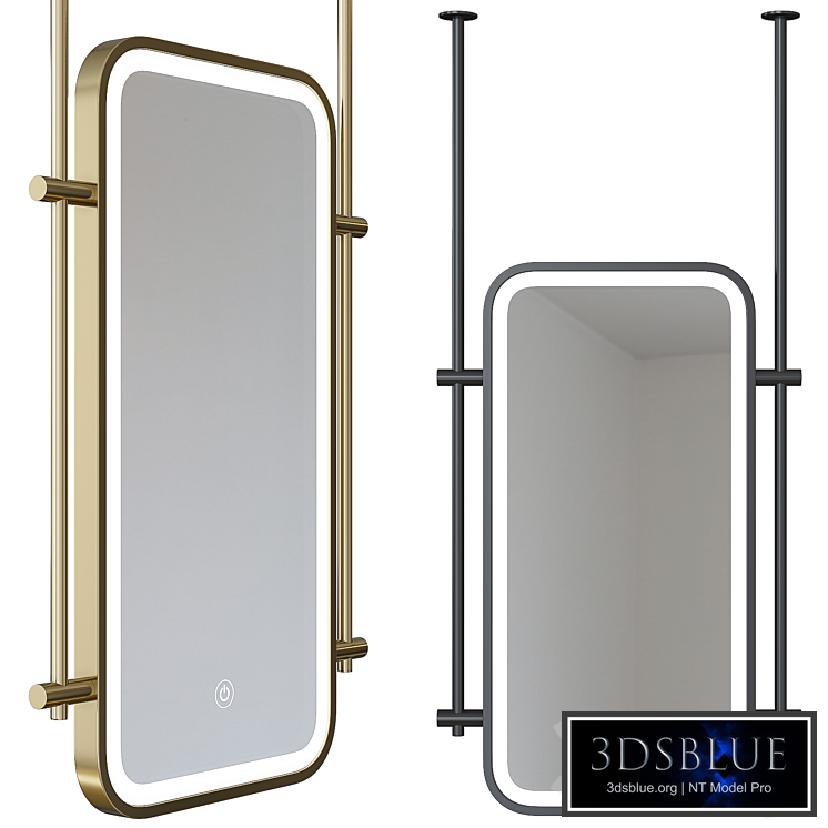Mirror on a rod with backlight