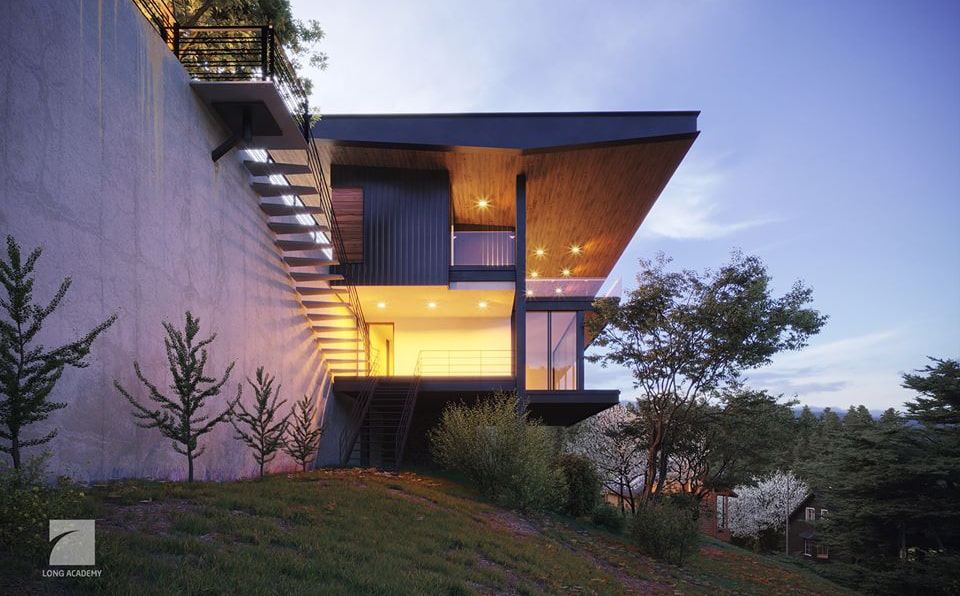 3D Exterior Villa Scene File 3dsmax By NguyenVanLong Free Download